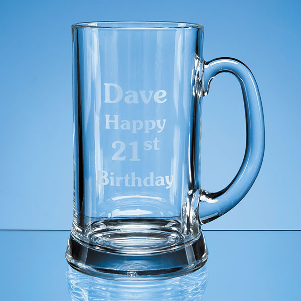 Engraved Crystal Tankards