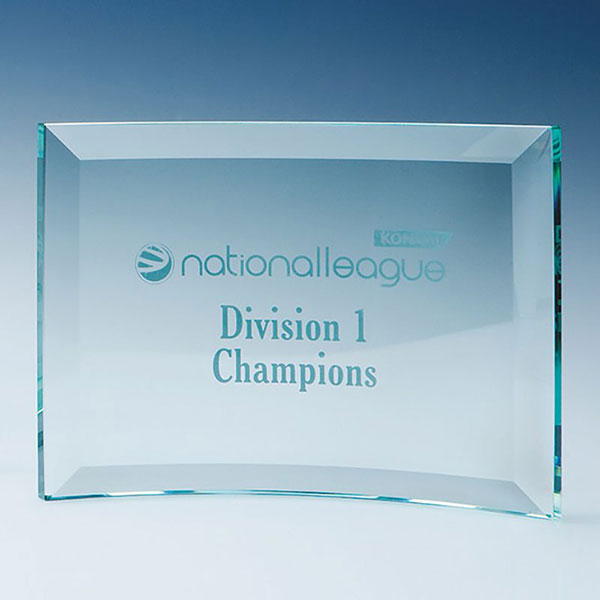 Engraved Crystal Plates & Curved Plaques from Crystal-Awards-Supplier.co.uk
