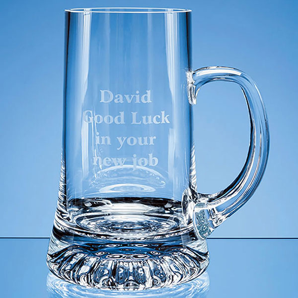 Engraved Crystal Tankards