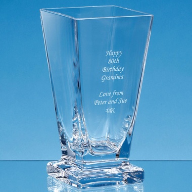 Engraved Crystal Vases & Glass Vases