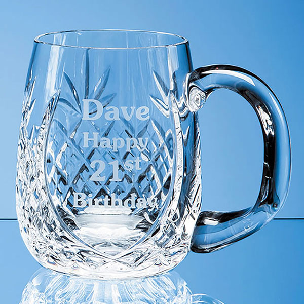 Engraved Crystal Tankards