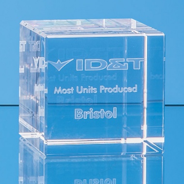 Engraved 3D Crystal Blocks