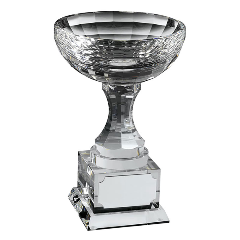 Engraved 6in Optical Crystal Cup Trophy in Presentation Box