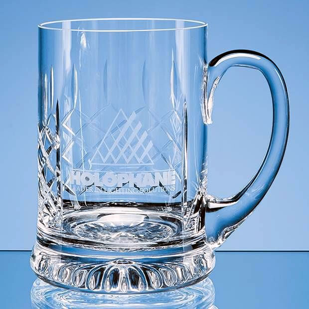 Straight-Sided Star Base Crystal Panel Tankard 1PT