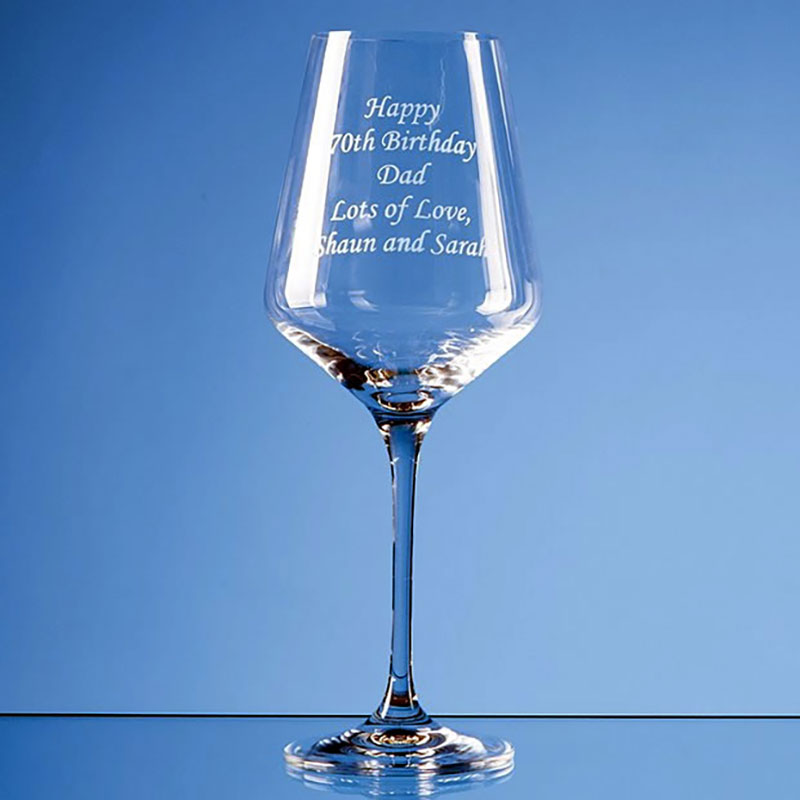 Personalised Red Wine Glass with Long Stem (390ml capacity)