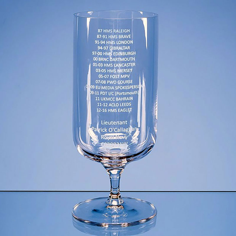 Personalised Footed Beer Glass