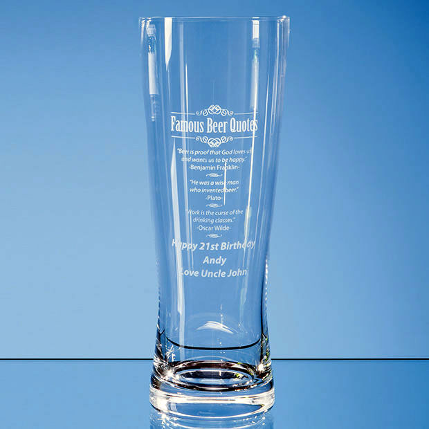 Large Handmade Weissbier Glass 0.7ltr