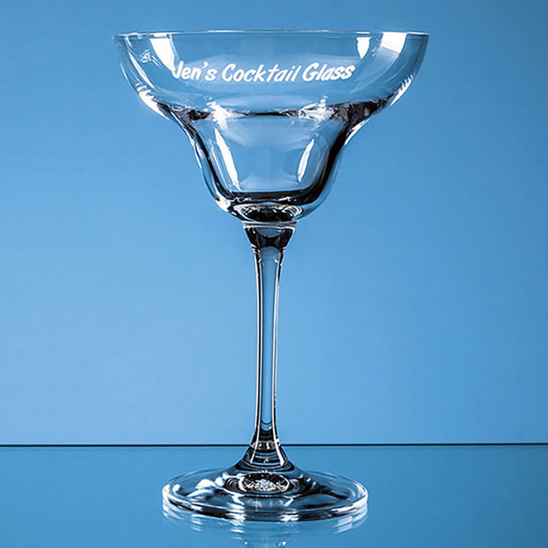 Engraved Glass 'Infinity' Cocktail Saucer