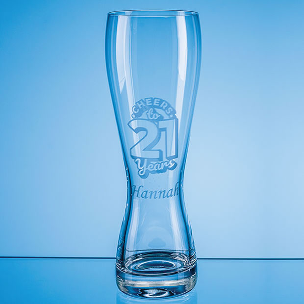 Curved Pilsner Beer Glass 0.395ltr
