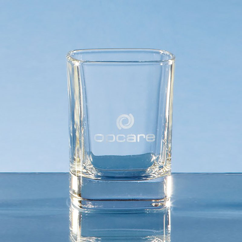 Engraved Square Tot Glasses